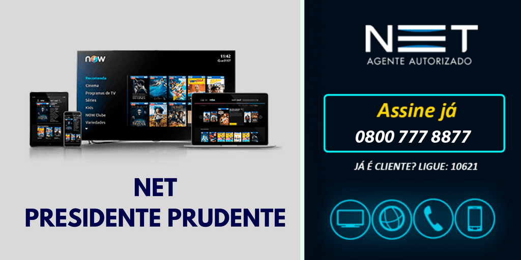 NET Presidente Prudente | Tv hd, Internet 35 MB e Fixo por R$139,98*